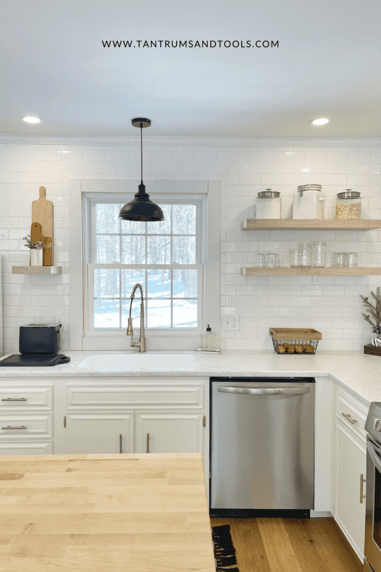 Find Your Most Ideal Floating Shelf Height Above the Counter