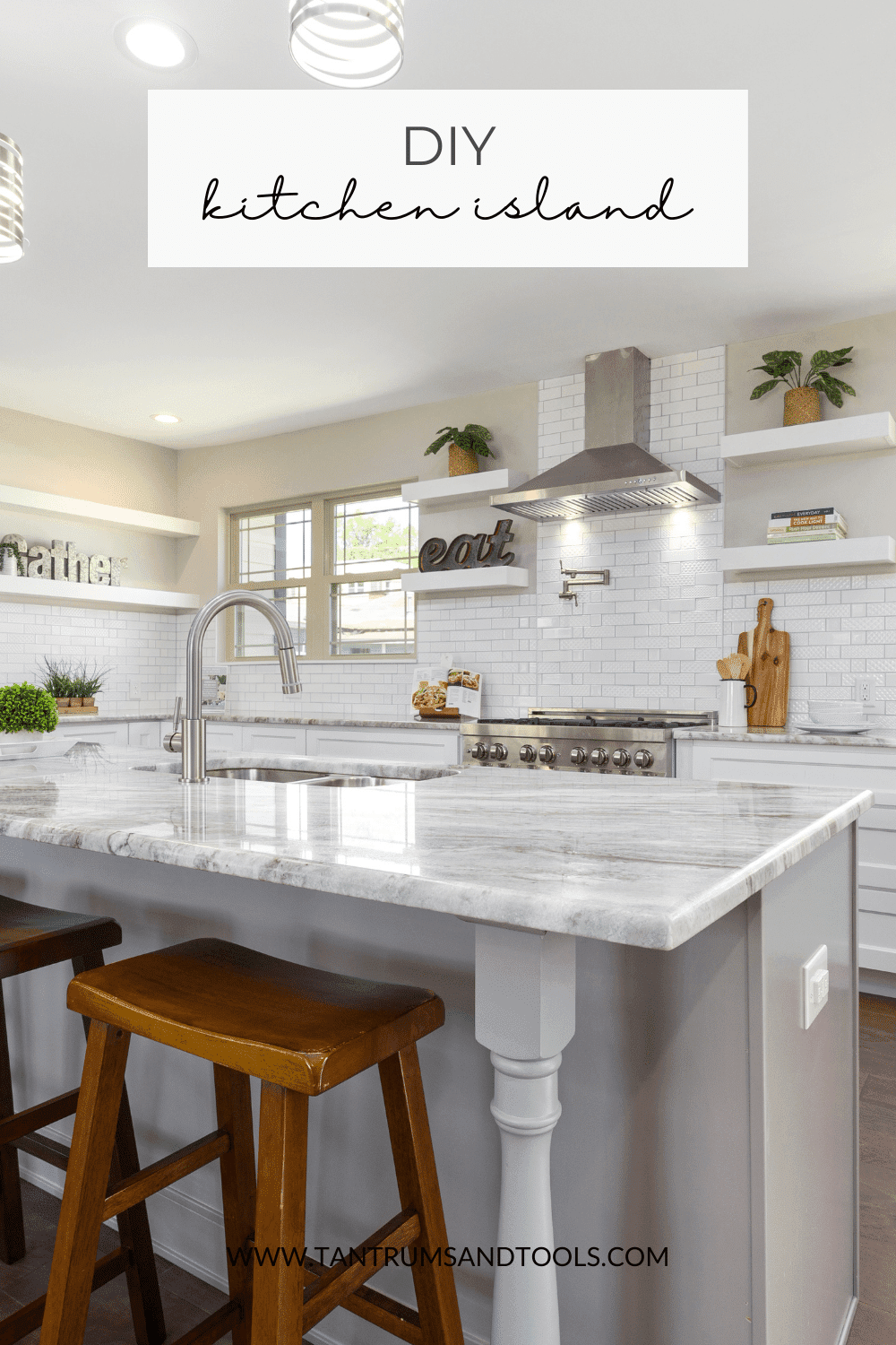 How to make a kitchen island out of base cabinets