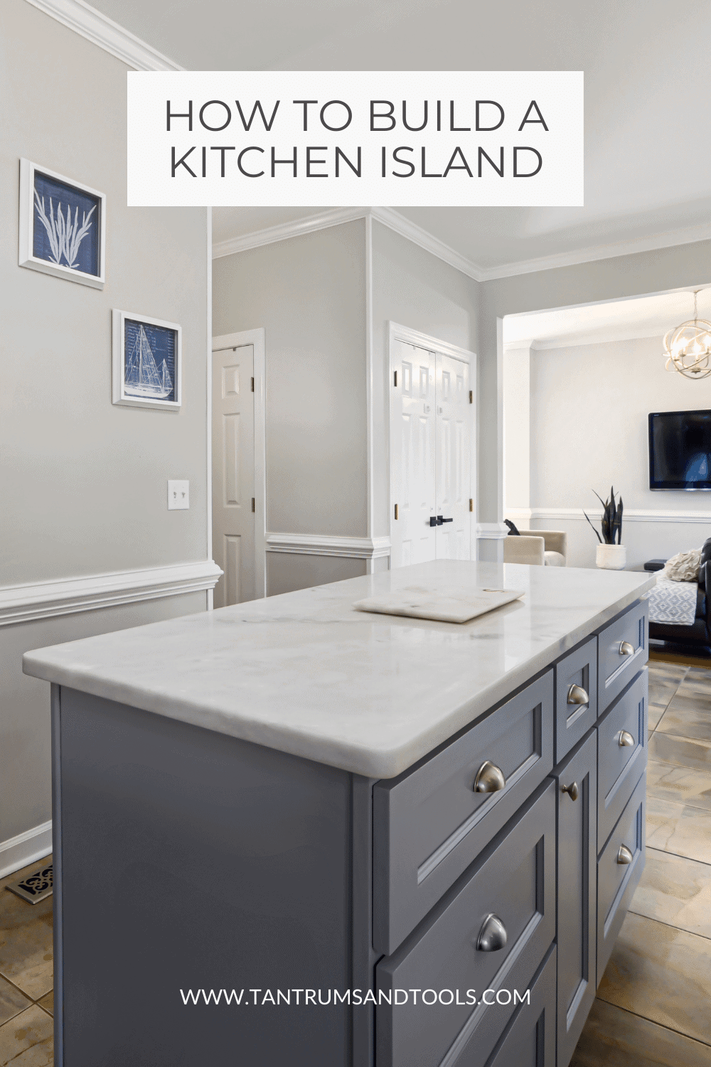 How to make a kitchen island out of base cabinets