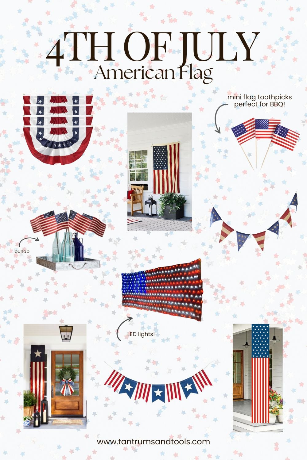 Patriotic Front Porch Ideas With The American Flag